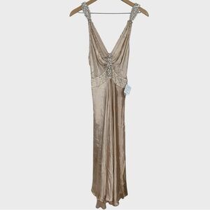 Paco Rabanne | Dresses | Paco Rabanne New Cream Velvet Satin Jewel ...